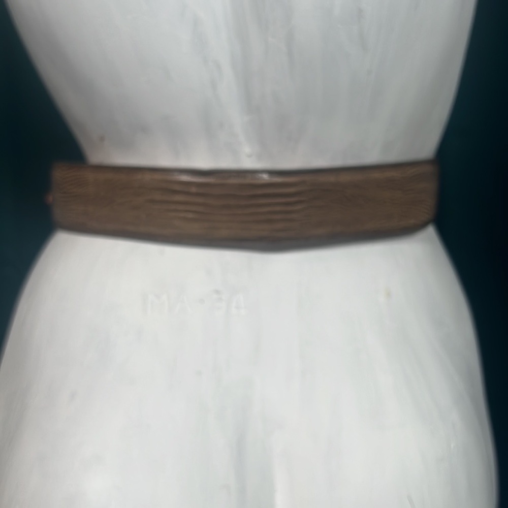 Omega Belt With A Wood Like Texture Brown Style 100% … - Gem